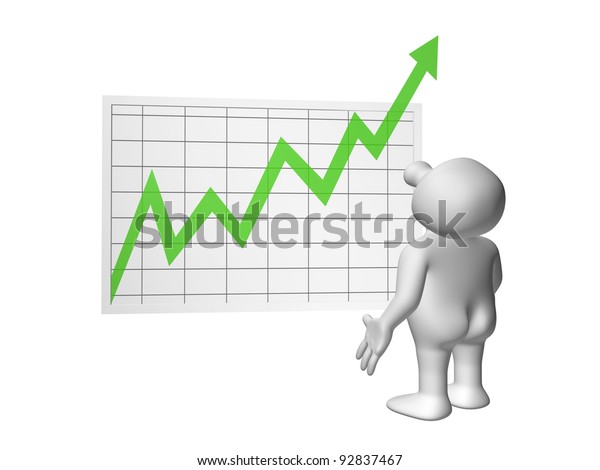 White 3d Men Positive Chart Stock Illustration 92837467 | Shutterstock