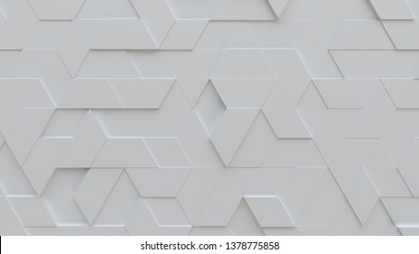 White Abstract Background Techie Hexagons Triangles Stock Illustration ...