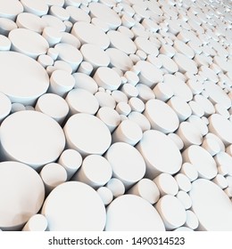 White Abstract Cylindrical Pattern Backdrop 3d Stock Illustration ...