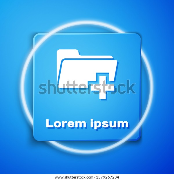 White Add New Folder Icon Isolated 스톡 일러스트 1579267234 | Shutterstock