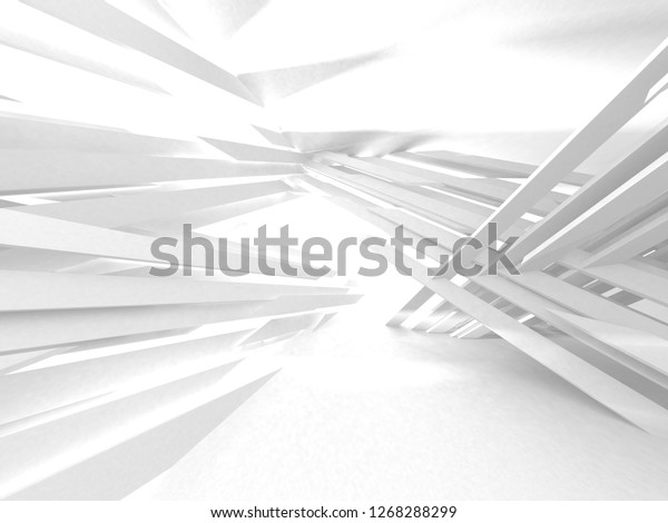 White Architecture Construction Modern Interior Background Stock ...