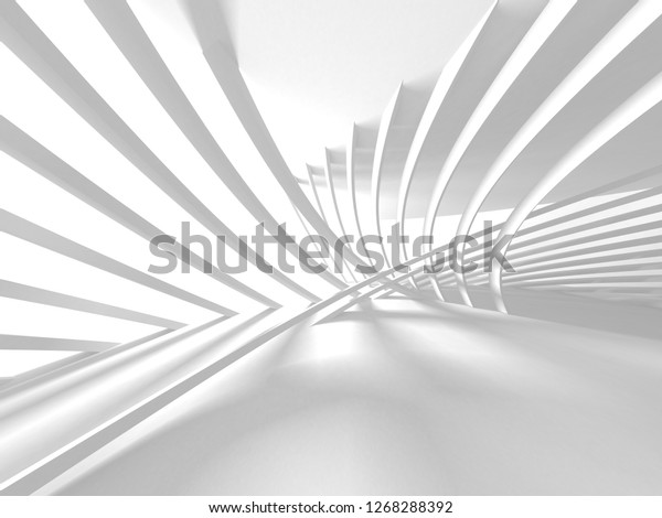 White Architecture Construction Modern Interior Background Stock ...