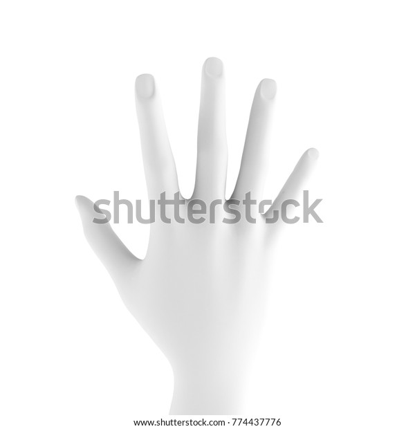White Background 3d Hand Gesture 3d Stock Illustration 774437776 ...