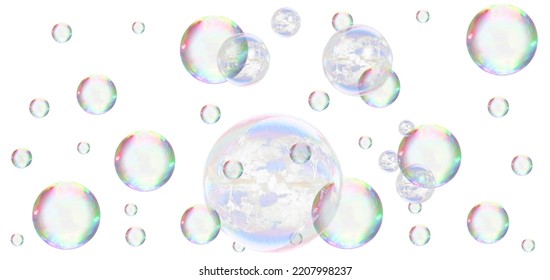 White Background Bubbles Landscape Background Stock Illustration ...