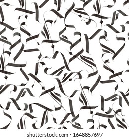 White Background Calligraphy Seamless Pattern Stock Illustration ...