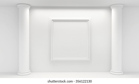 White Background Columns Frame: ilustración de stock 356122127 ...