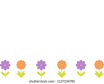 White Background Flowers Margin Stock Illustration 1137234785 ...