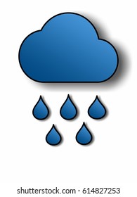 White Background Image Cloud Water Icon Stock Illustration 614827253 ...