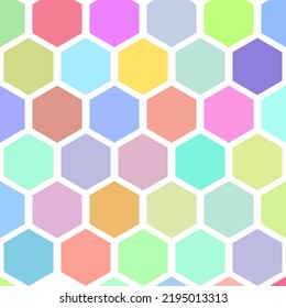 White Background Multicolored Hexagon Pattern Stock Illustration ...