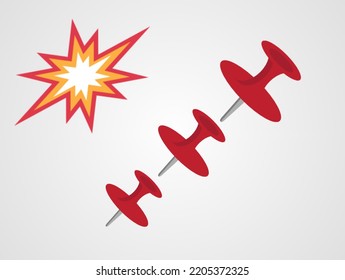 White Background Pin Down Side Stock Illustration 2205372325 | Shutterstock