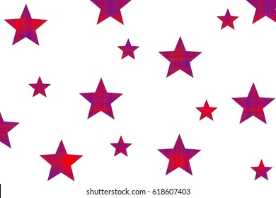 White Background Purple Red Checkered Stars Stock Illustration ...