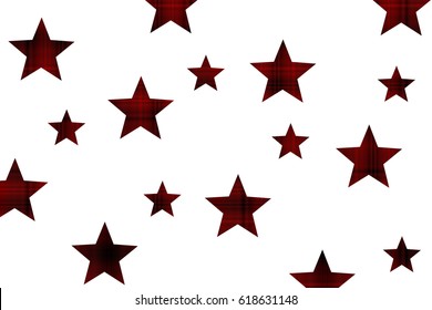 White Background Red Black Checkered Stars Stock Illustration 618631148 ...