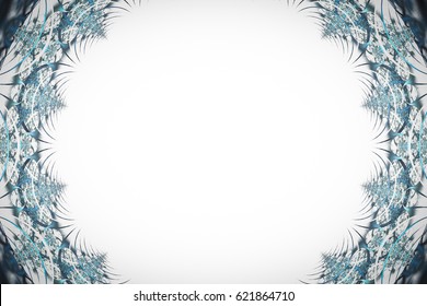 White Background Round Pattern On Sides Stock Illustration 621864710 ...