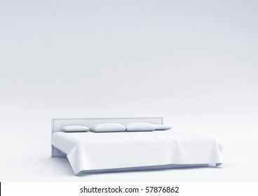 White Bed Empty Space: ilustración de stock 57876862 | Shutterstock