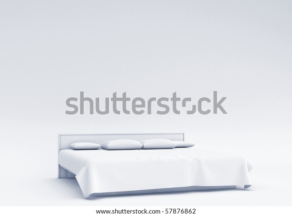 White Bed Empty Space: ilustración de stock 57876862 | Shutterstock