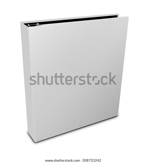 White Binder On Isolated White Background Stock Illustration 308733242