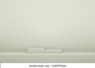White Booth 3d Rendering Background Wallwhite Stock Illustration ...