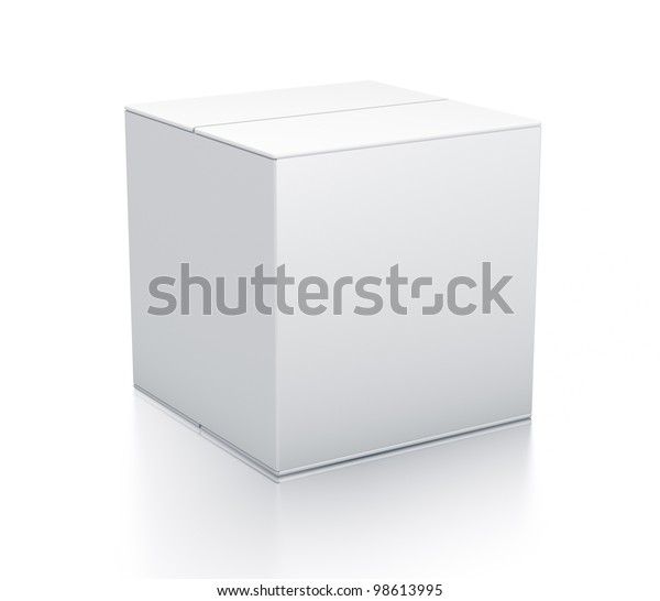 White Box High Resolution 3d Illustration Stock Illustration 98613995 ...
