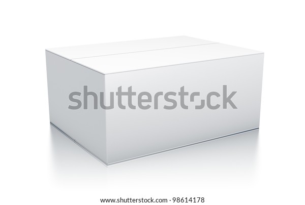 White Box High Resolution 3d Illustration Stock Illustration 98614178