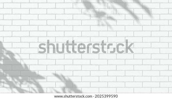 White Brick Wall Shadow Texture Background: ภาพประกอบสต็อก 2025399590 ...