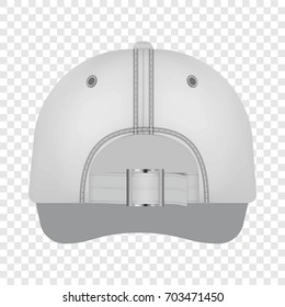 White Cap Back View Mockup Realistic Stock Illustration 703471450 ...
