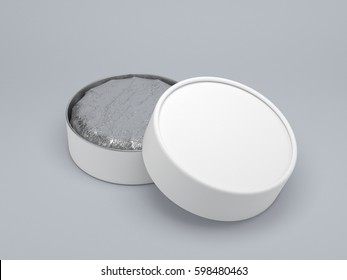 White Cilindrical Packaging Mockup Round Box Stock Illustration ...
