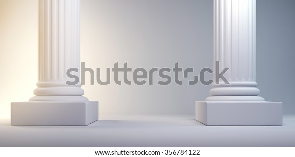 White Columns White Background Stock Illustration 356784122 | Shutterstock