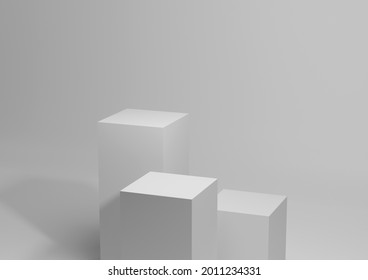 White Cube White Background 3d Model Stock Illustration 2011234331 ...