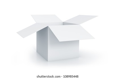 White Cube Box High Resolution 3d Stock Illustration 108985448 ...