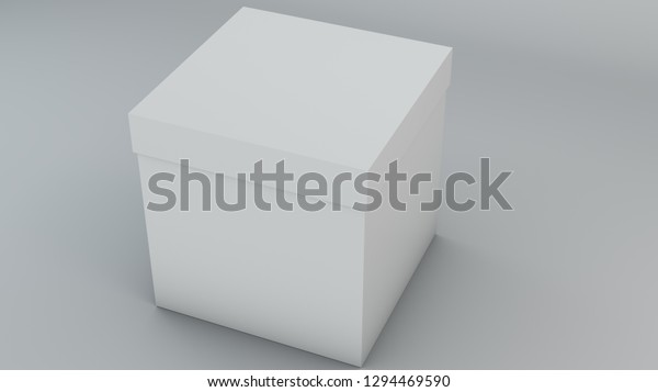 White Cube On Wall Studio Background Stock Illustration 1294469590 ...