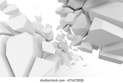 White Damage Surface Cracked Texture 3d Stock Illustration 471673028 ...