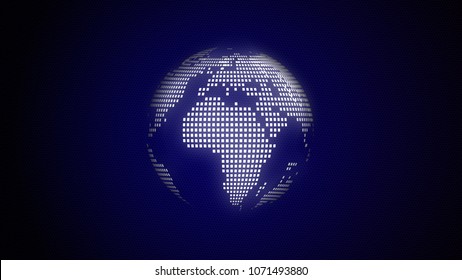 Blue Abstract Global Dot Map Background Stock Vector (Royalty Free ...