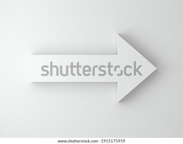 White Embossed Arrow 3d Render Illustration Stock Illustration ...