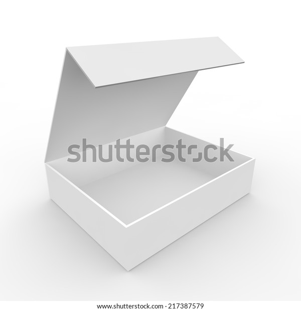 White Empty Box On Isolated Background Stock Illustration 217387579 ...