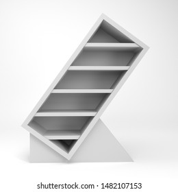 White Empty Pos Display Simple Slanted Stock Illustration 1482107153 ...