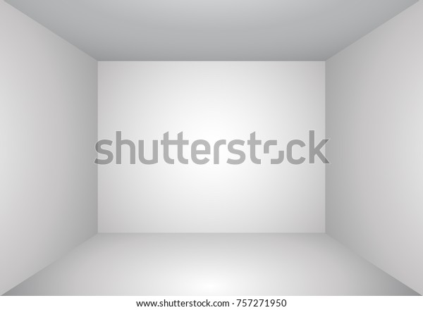 White Empty Room Perspective Interior Illustration Stock Illustration ...