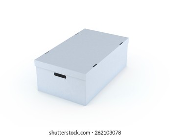 White File Box 3d Render Isolated Stock Illustration 262103078 ...
