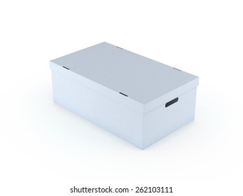 White File Box 3d Render Isolated Stock Illustration 262103111 ...