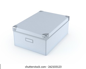 White File Box 3d Render Isolated Stock Illustration 262103111 ...