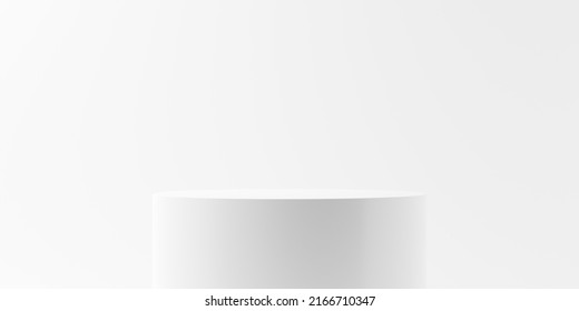 White Floating Empty Blank Dais Podium Stock Illustration 2166710347 ...