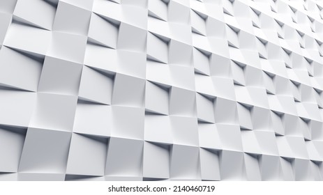 White Geometric Wall 3d Render Stock Illustration 2140460719 | Shutterstock