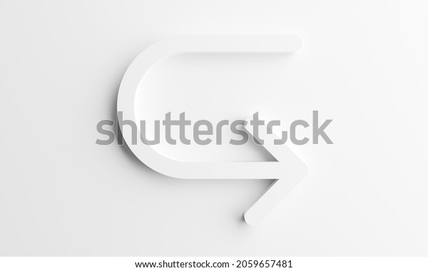 White Go Back Return Arrow Symbols Stock Illustration 2059657481 ...