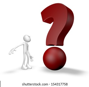 White Guy Question Mark 3d Illustration 库存插图 154317758 | Shutterstock