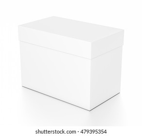 White Rectangle Blank Box Cover Top Stock Illustration 479395744