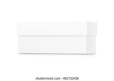 White Horizontal Rectangle Blank Box Cover Stock Illustration 481732438 ...