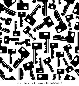 Seamless Pattern Background Keys Unlock Simple Stock Vector (Royalty ...