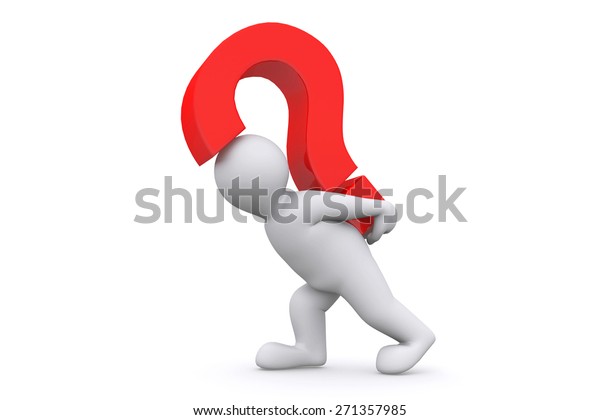 White Man Red Question Mark Isolated Stock Illustration 271357985 ...