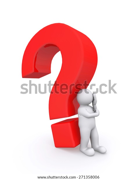 White Man Red Question Mark Isolated Stock Illustration 271358006 ...