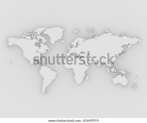 White Map World Stock Illustration 65649919 | Shutterstock