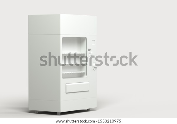 White Model Vending Machine White Background Stock Illustration ...
